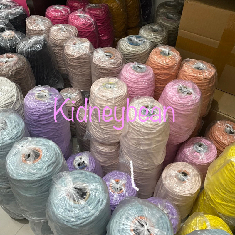Jual CLEARANCE Benang Tali Katun Macrame Warna 4mm 500gr // Benang Tali ...