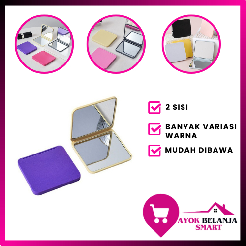 Jual ABS Cermin Lipat 2 Sisi Persegi Polos Kaca Make Up Lipat Traveling ...