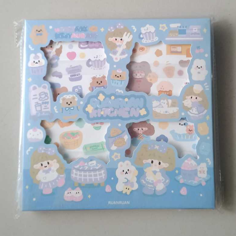 Jual Stickers BOX 100 lembar PVC deco / Sticker set aesthetic plastik ...