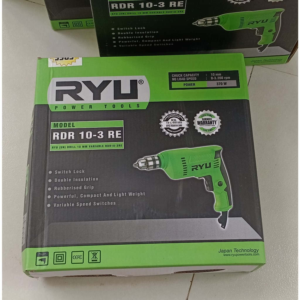 Jual MESIN BOR LISTRIK RYU DRILL 10 MM RDR10-3RE VARIABLE | Shopee ...