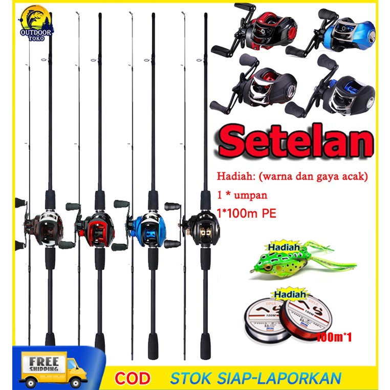 Jual Set Alat Pancing Murah Pancing 1 Set Murah Dan Kuat 1.65m 1.8m 2.1m 2 Bagian Pancing Dengan ...