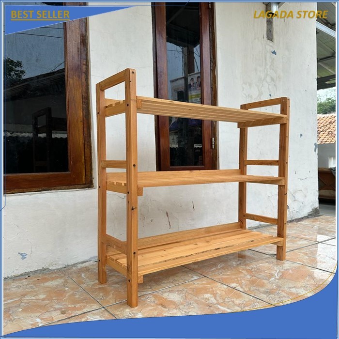 Jual Rak Hias Ruang Tamu 3 Susun 90cm | Shopee Indonesia