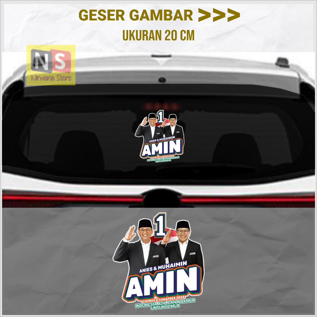 Jual Stiker AMIN Anies Muhaimin 2024 - Stiker Motor Kaca Mobil V2 ...