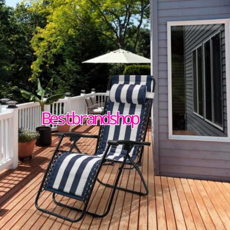 Jual SOLEIL KURSI RECLINER ZERO GRAVITY STRIPE NAVY CHAIR KURSI MALAS ...