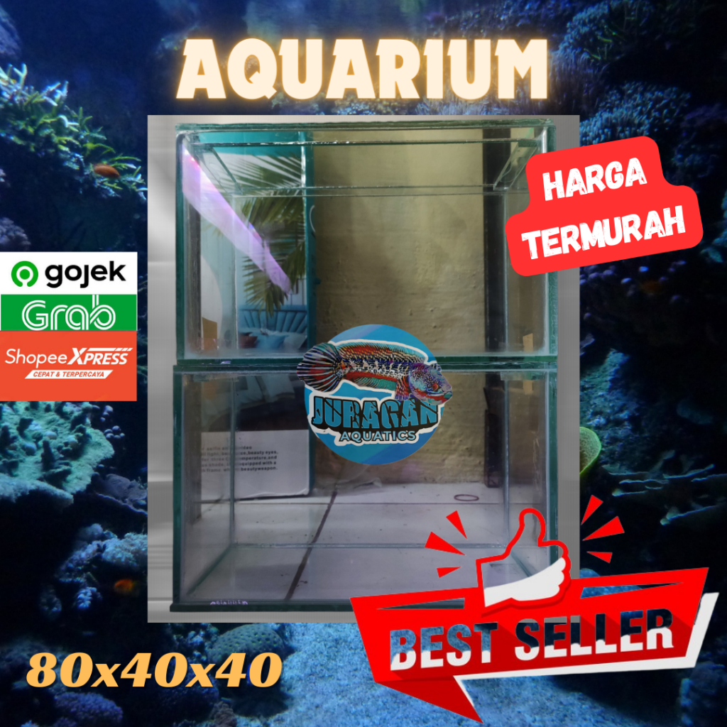 Jual Aquarium Kaca 80x40x40 Ukuran Besar - Akuarium Aquascape Aquarium ...