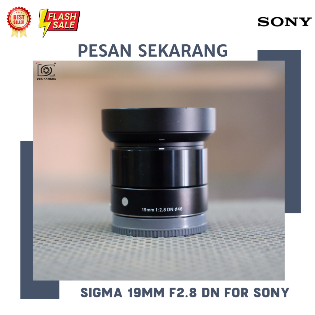 Jual LENSA SIGMA 19MM F2.8 FOR SONY | Shopee Indonesia