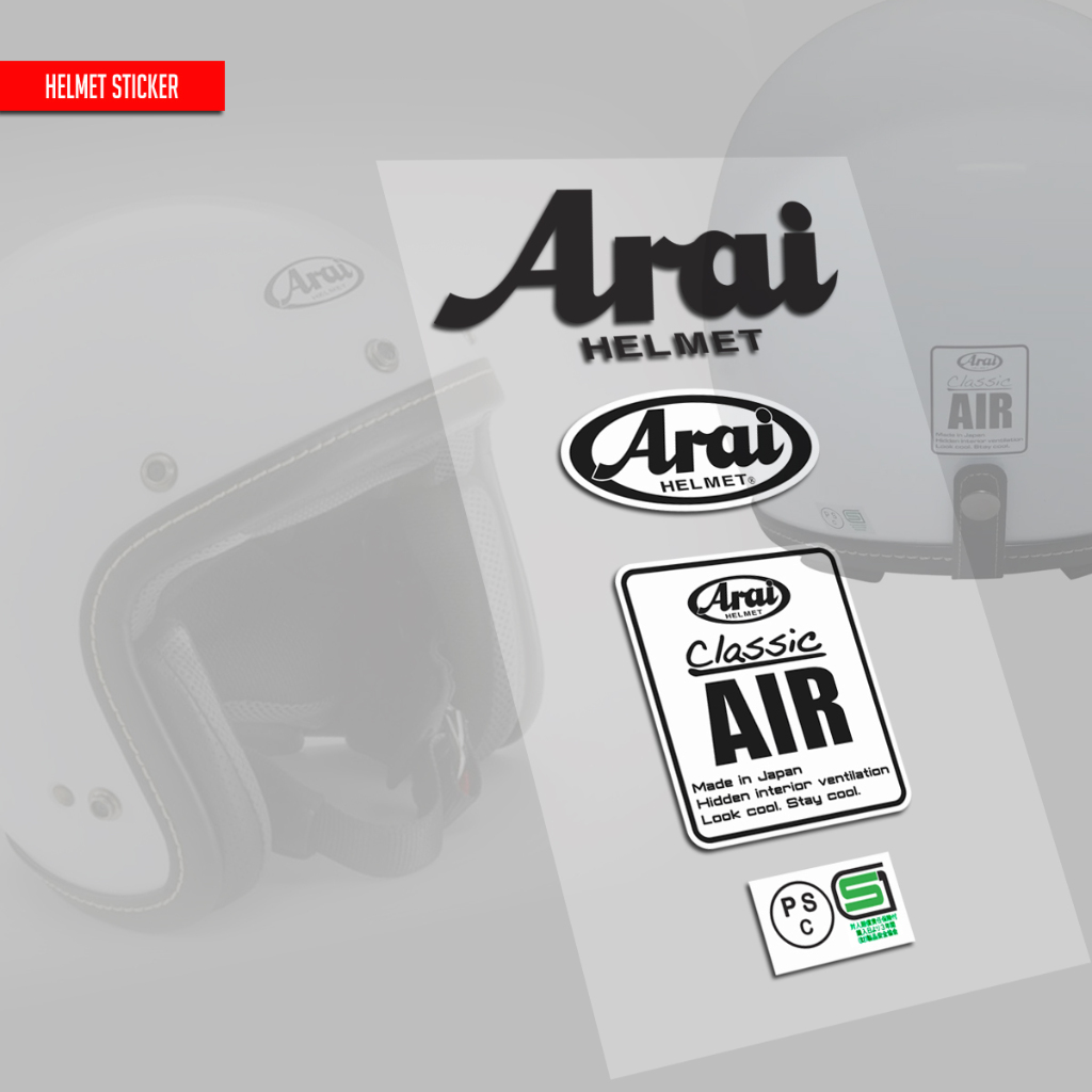 Jual Sticker Set Modifikasi Logo Helm Motor Retro Klasik Classic Bogo ...