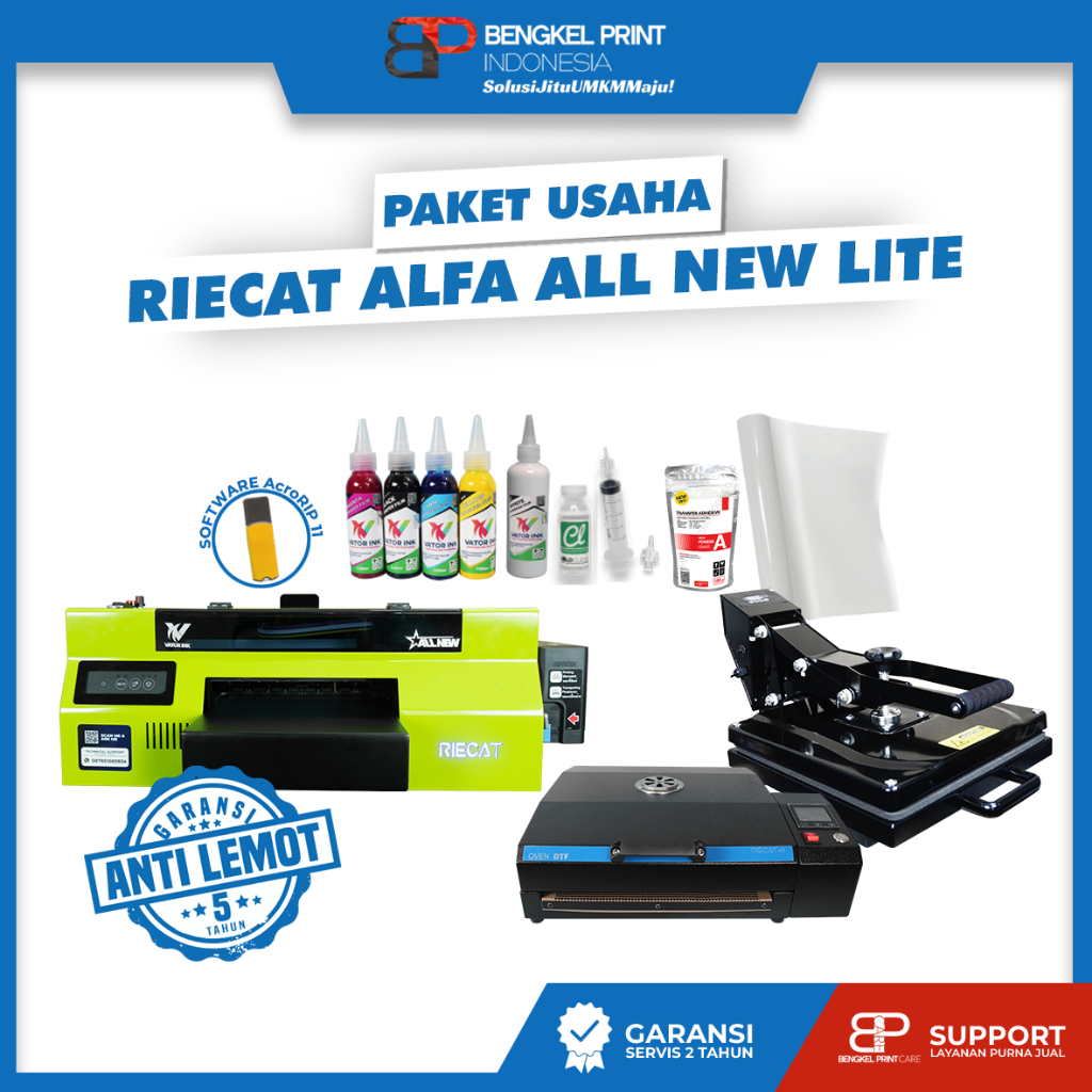 Jual Paket Usaha Sablon DTF | Paket Lengkap Mesin Riecat Alfa All New ... Jual Paket Usaha Sablon DTF | Paket Lengkap Mesin Riecat Alfa All New ...