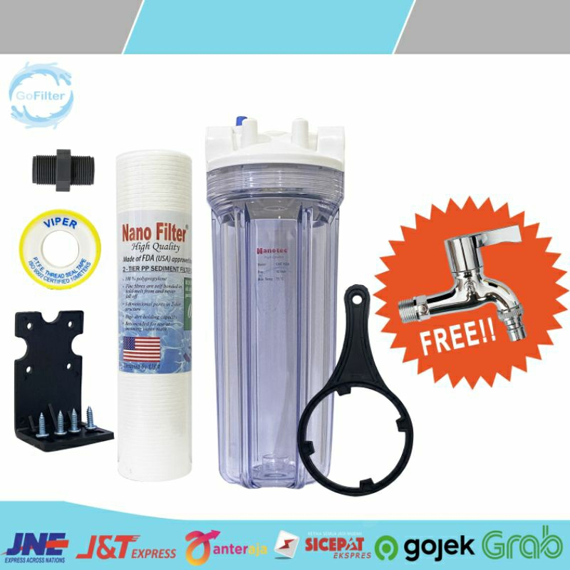 Jual PAKET FILTER AIR KRAN / KERAN LENGKAP TAHAP 1 CLEAR / BENING ...