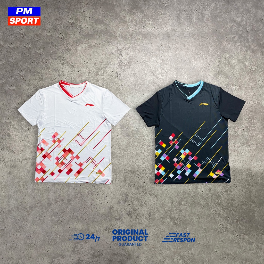 Jual JERSEY BADMINTON KAOS BAJU BULUTANGKIS LINING ATST963 MENS RN T ...