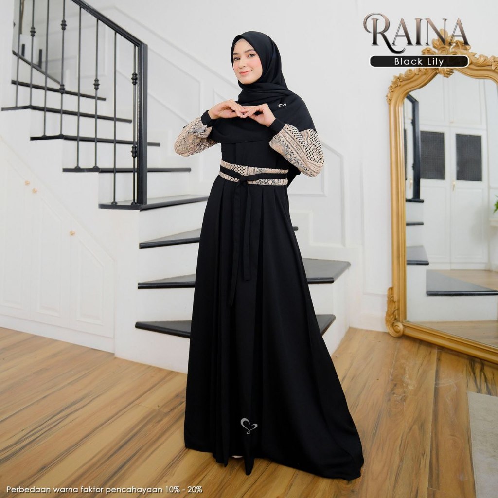 Jual RAINA DRESS BY SALVINA HIJAB GAMIS KOMBINASI BURKAT elegant ...