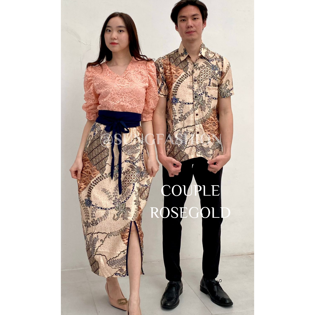 Jual S333 Couple dress kemeja batik bahan premium korean look | Shopee ...