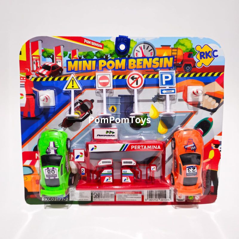 Jual Mainan Anak 1 Set Mini Pom Bensin SPBU Mobil & Rambu | Shopee ...