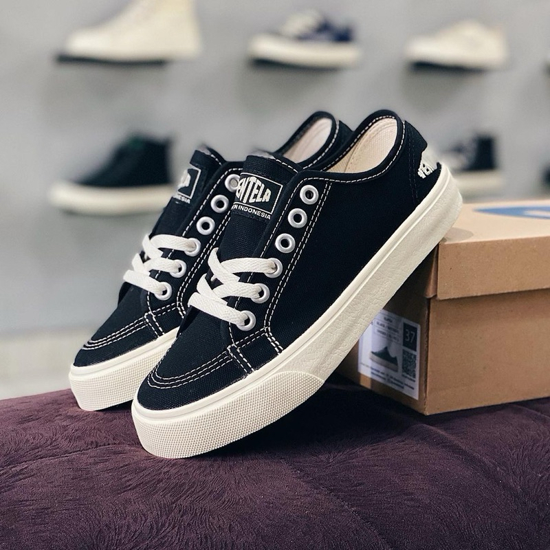 Jual Sepatu Ventela Alpha Black White Natural Original | Shopee Indonesia