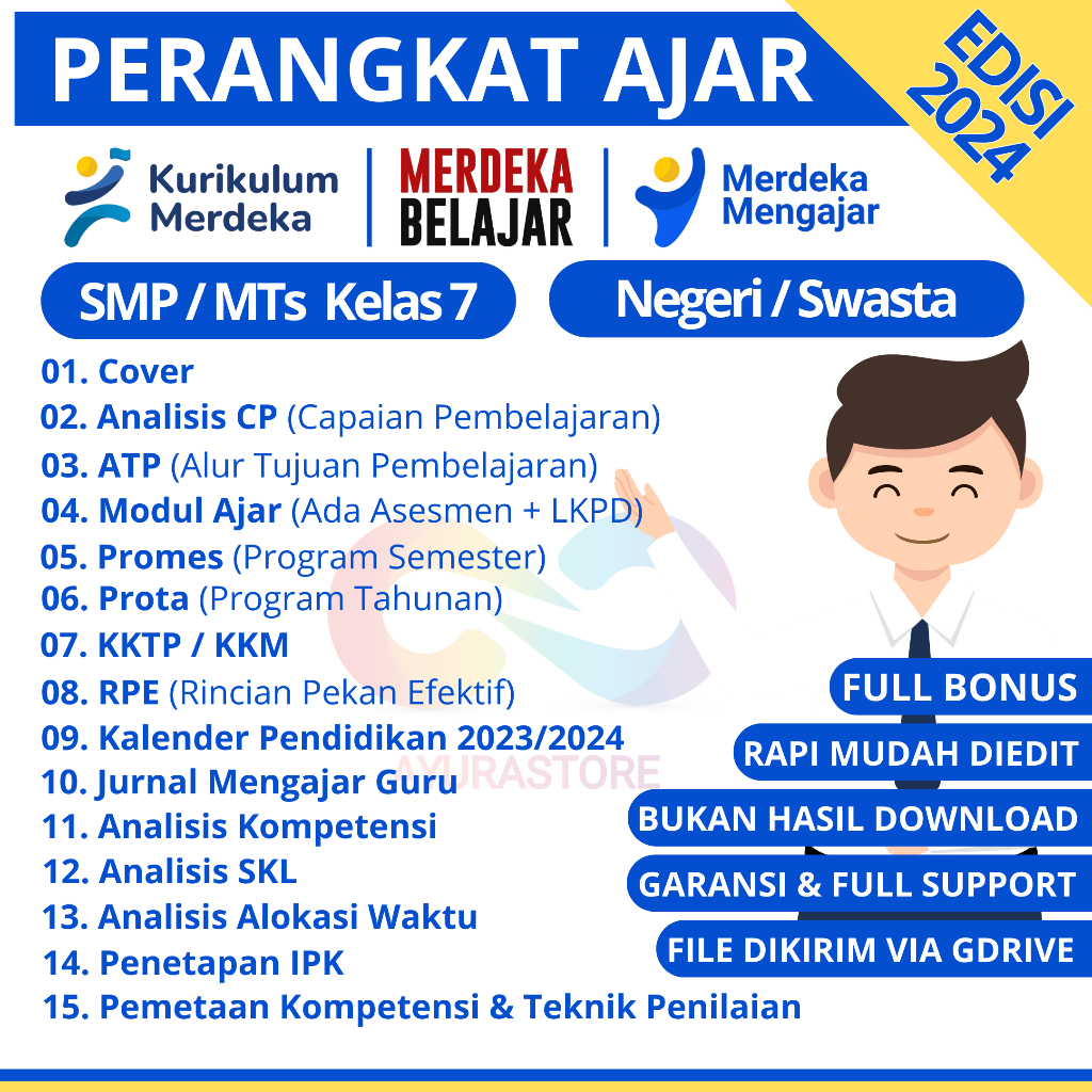 Jual Perangkat Ajar / Modul Ajar Kelas 7 VII Kurikulum Merdeka 2024 | Shopee Indonesia