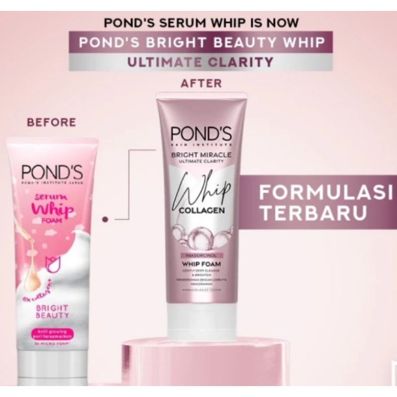 Jual PONDS Collagen Whip foam 100gr | Shopee Indonesia