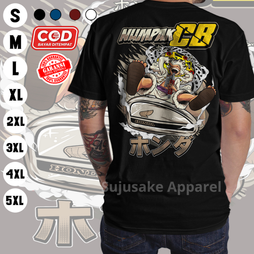 Jual Baju Kaos Atasan Honda Numpak Cb 100 Herex Gank Distro Original Sujusake Apparel Official ...