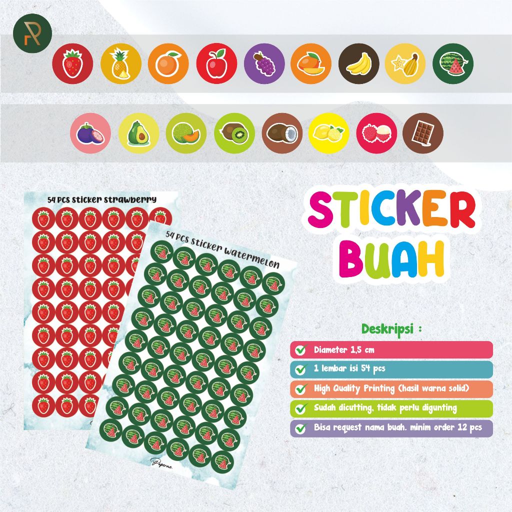 Jual STICKER BUAH | Shopee Indonesia