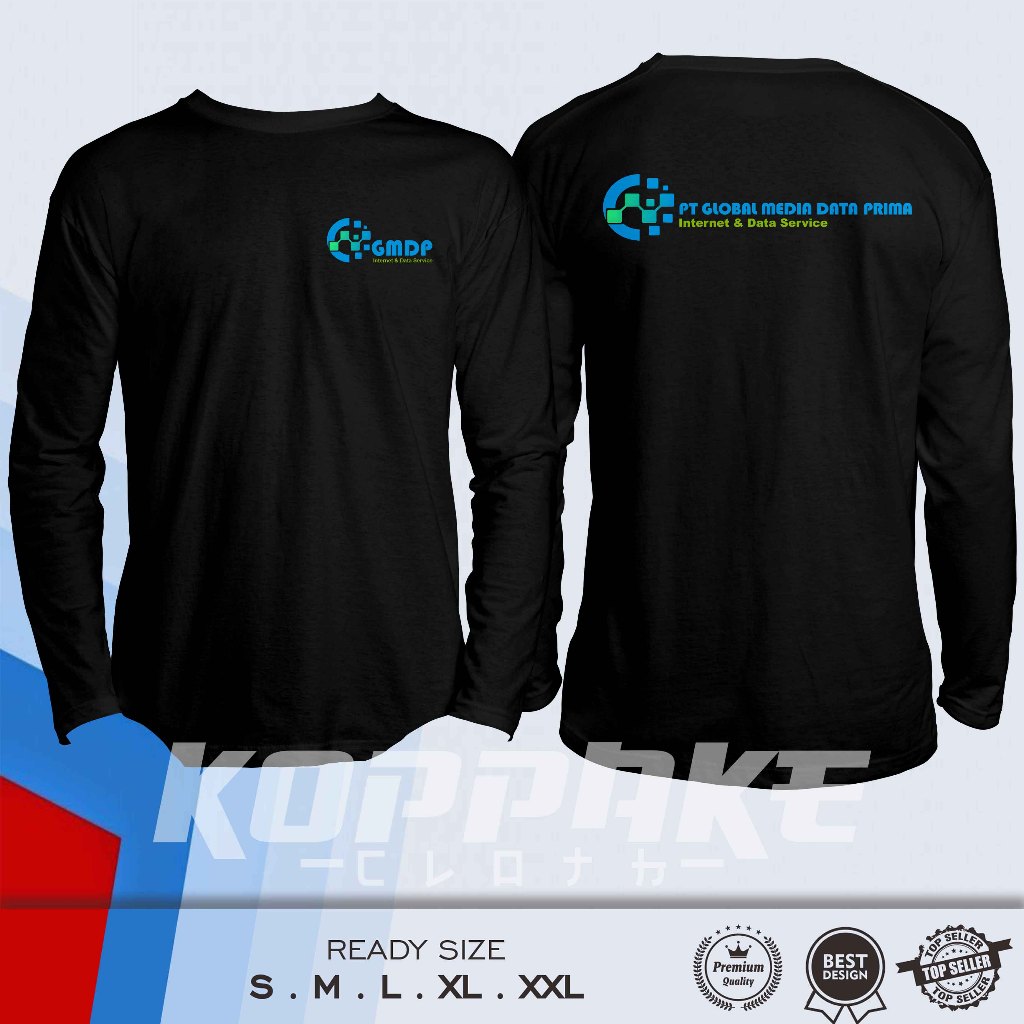 Jual Kaos GMDP Global Media Data Prima Logo DB Lengan Panjang Baju Distro | Shopee Indonesia