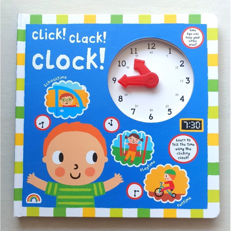 Jual RDB - Click! Clack! Clock! (Buku jam dari bahan board tebal ...