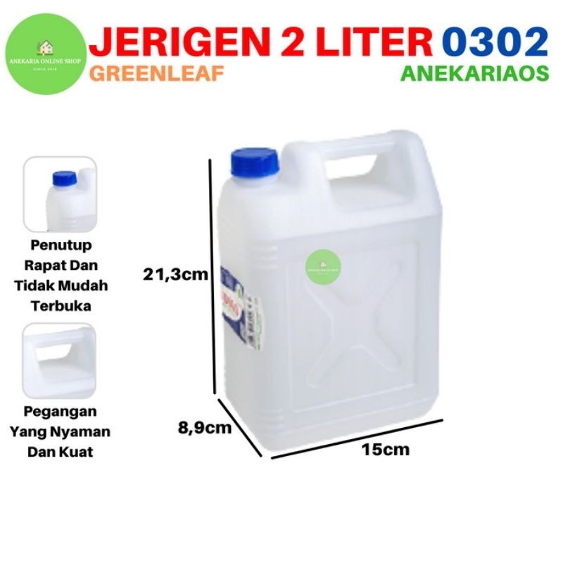 Jual Jerigen Segi Indigo 2 Liter (0302)/Jerigen minyak 2 Liter/Jerigen ...