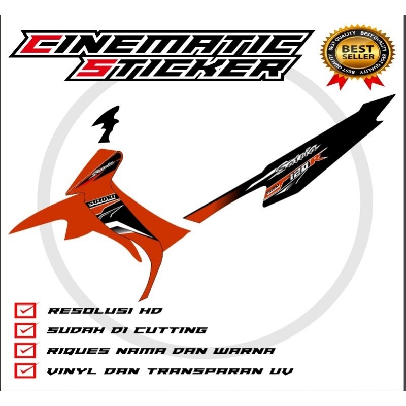 Jual sticker striping suzuki Satria hiu 2 tak variasi transparan ...