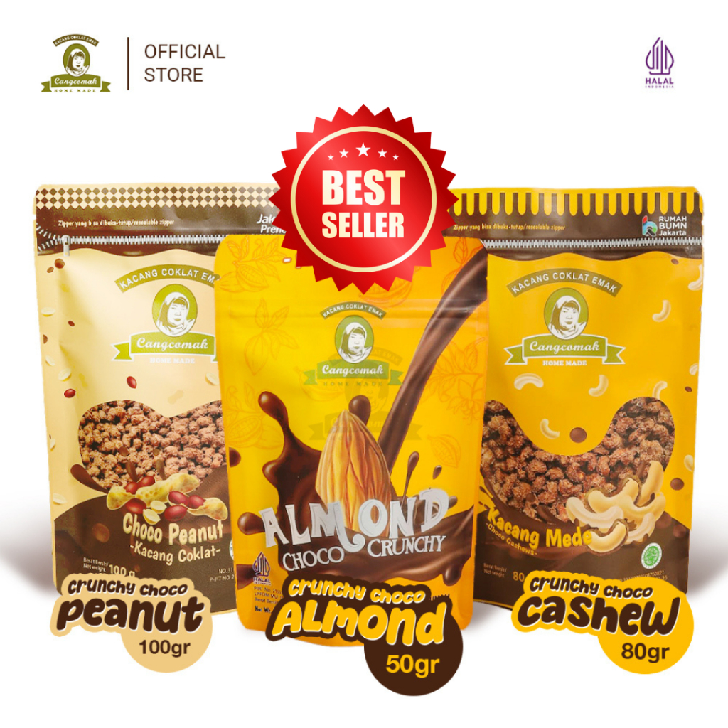 Jual Cangcomak Kacang Coklat Panggang - Crunchy Cocho Paket Bundling 3 ...