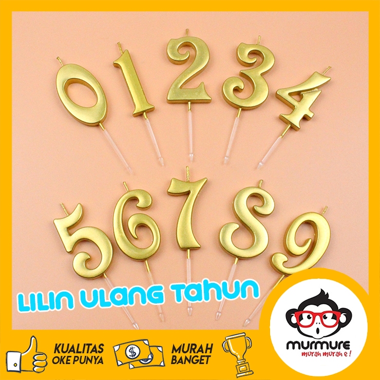 Jual MURMURE | LILIN ULANG TAHUN ANGKA 0 - 9 / BIRTHDAY CANDLE NUMBER ...