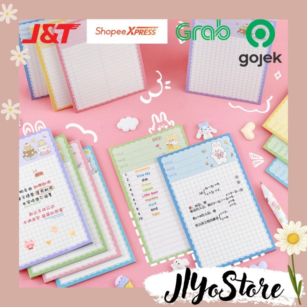 Jual Memo Sticky Notes ATK Stationery Bujo Journal Scrapbook Animal ...