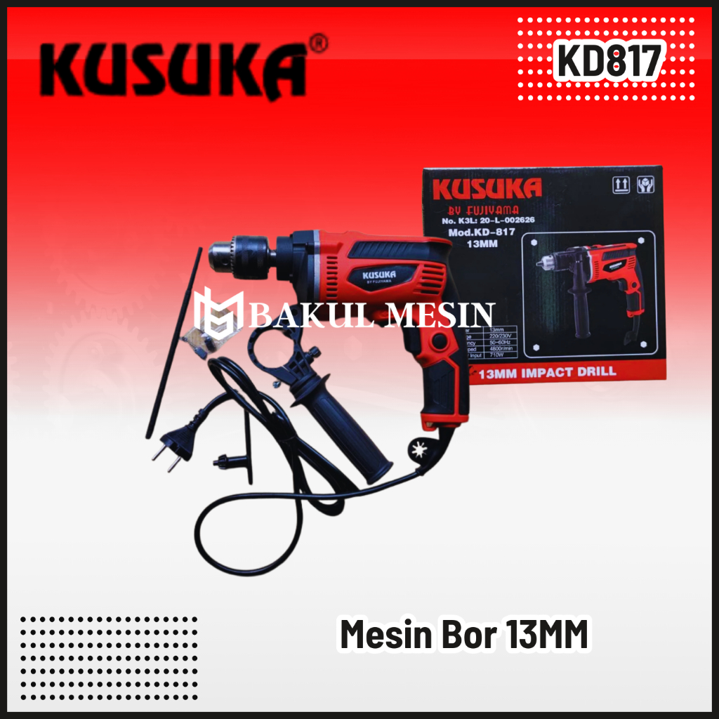 Jual mesin bor tangan 13mm KUSUKA BY FUJIYAMA KD817 KD 817 impact wrench | Shopee Indonesia
