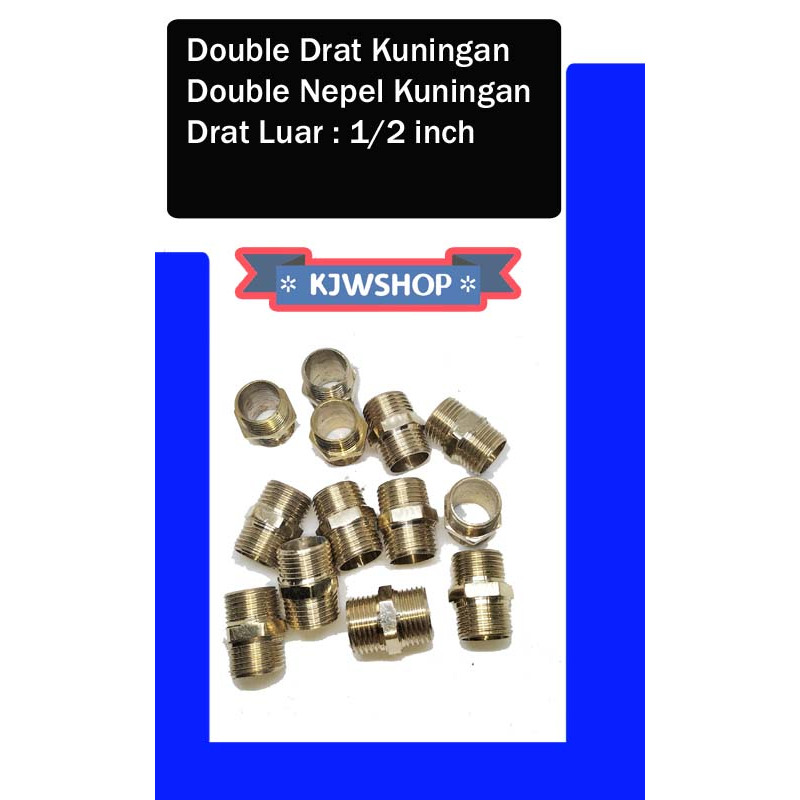Jual Fitting Pipa Kuningan Fiting Pipa Kuningan Brass Double Naple ...