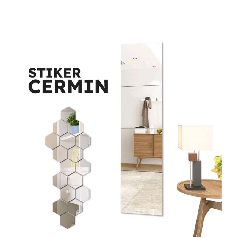 Jual Sticker Cermin Kaca Hexagonal Mirror Tempel Dinding Tembok Anti ...