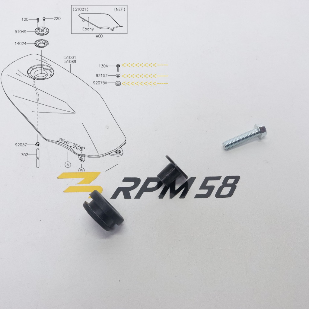 Jual Karet Bos Baut Dudukan Tank Kawasaki Ninja R SS ORIGINAL Bosh ...