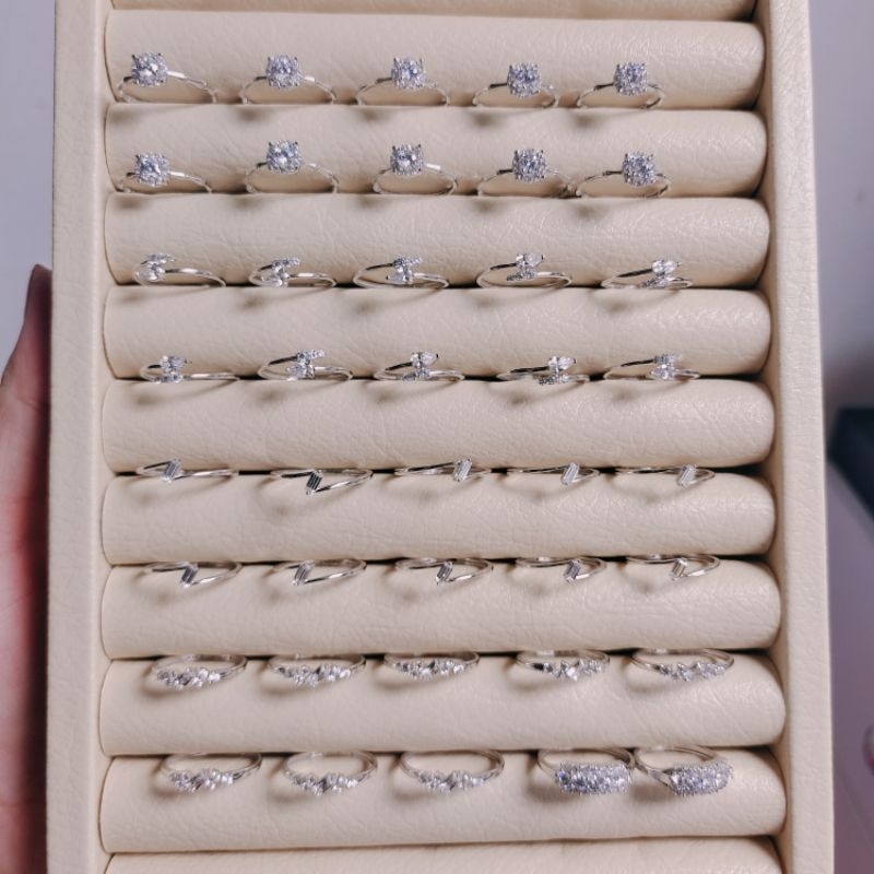 Jual cincin mas putih permata bening bersinar murce kadar 8k cantik ...