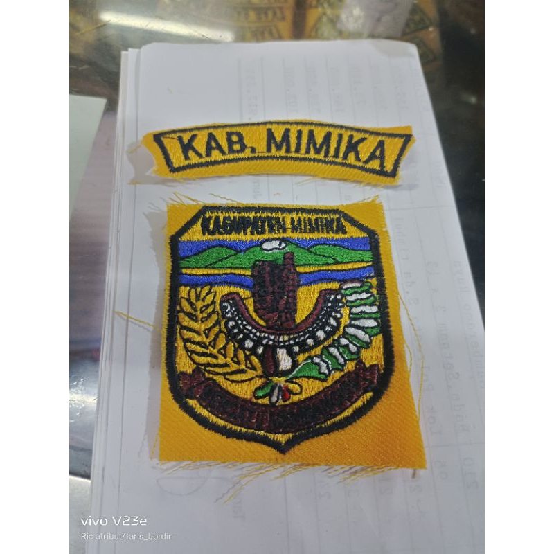Jual Logo pemkab mikika bordir kab mimika logo provinsi papua tengah ...