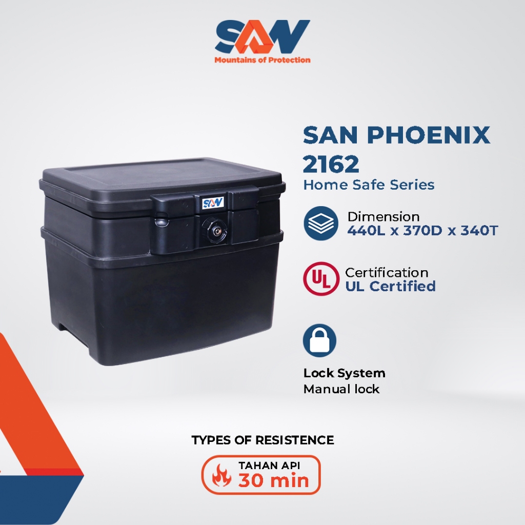 Jual BRANKAS TAHAN API BRANKAS CASH BOX PORTABLE SAN PHOENIX 2162 ...