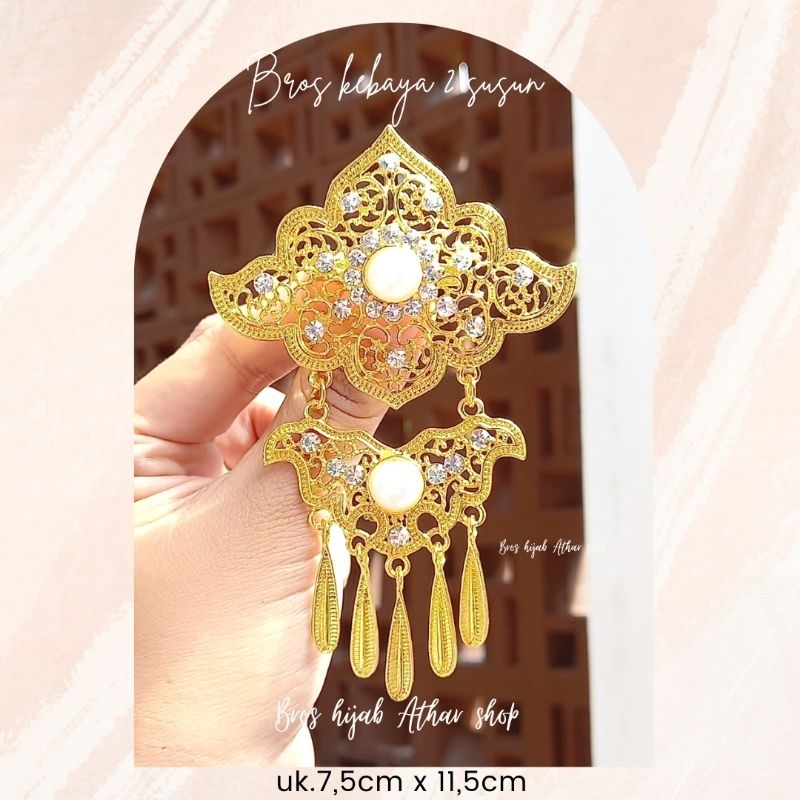 Jual Bros Kebaya Gold Emas Kutubaru 2 Dan 3 Susun Bross Pengantin ...