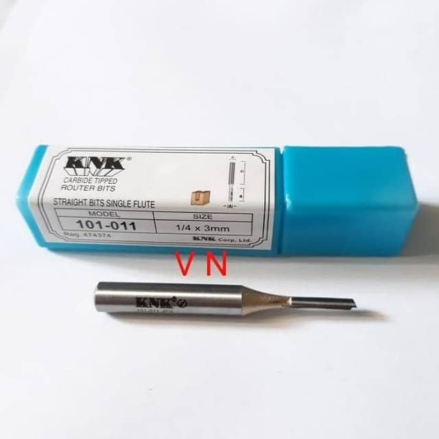 Jual Mata Router/Profil Lurus 3 mm/Straight Bit 101-011 Merk KNK ...