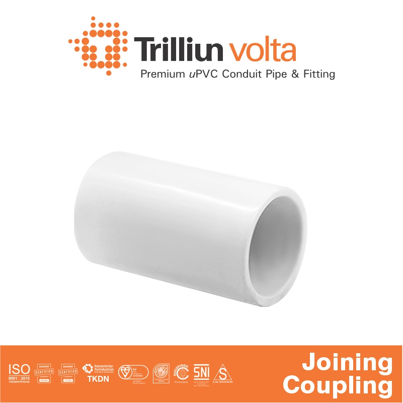 Jual Fitting Pipa uPVC Conduit Trilliunvolta Joining Coupling | Shopee ...