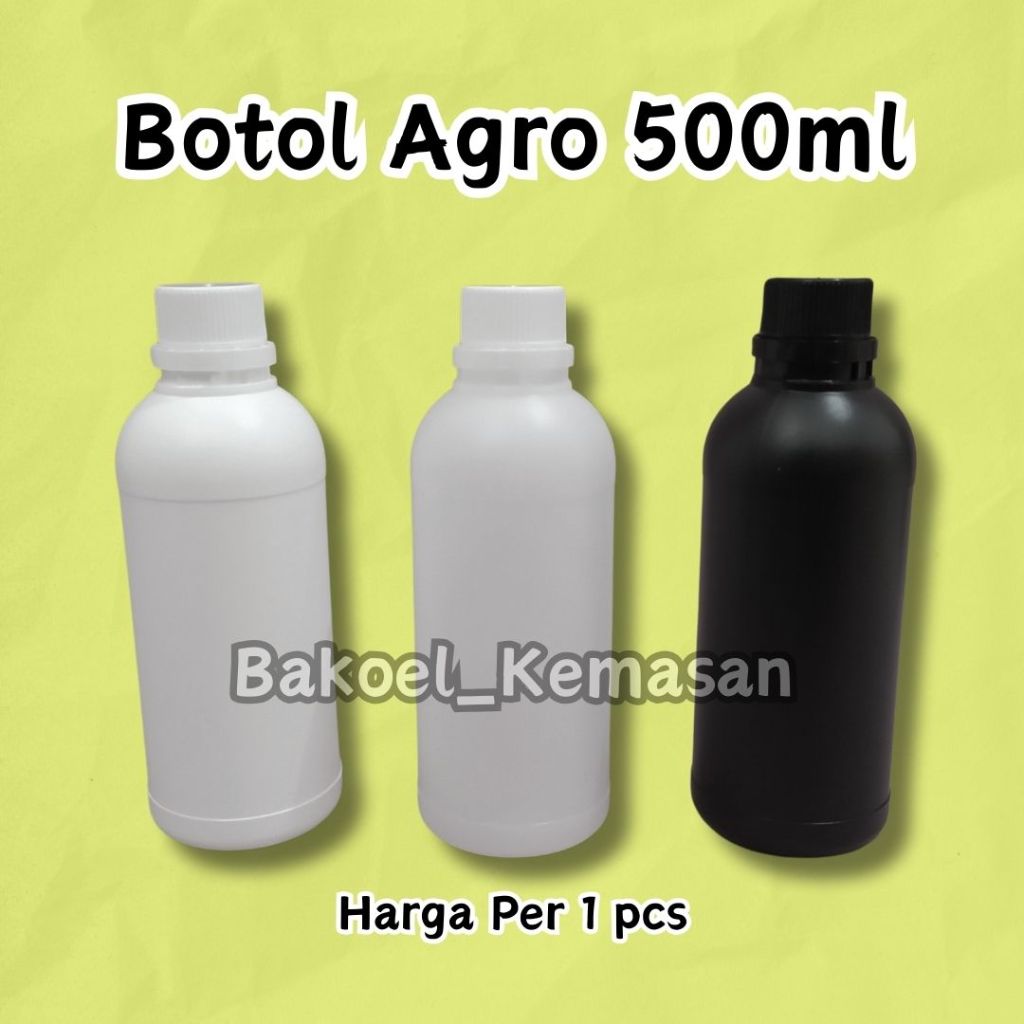 Jual Botol Agro HDPE Putih Hitam 500ml / Botol Labor 500 ml | Shopee Indonesia