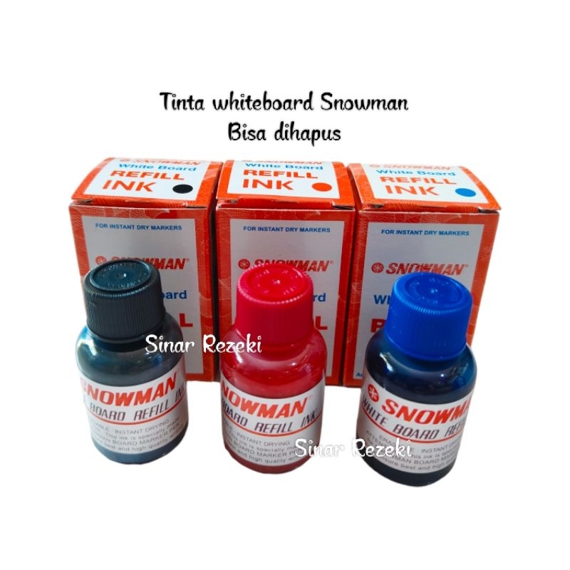 Jual 12 buah!! Tinta spidol whiteboard snowman/refill spidol papan ...