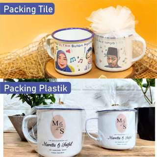 Jual Cangkir enamel custom desain | Shopee Indonesia