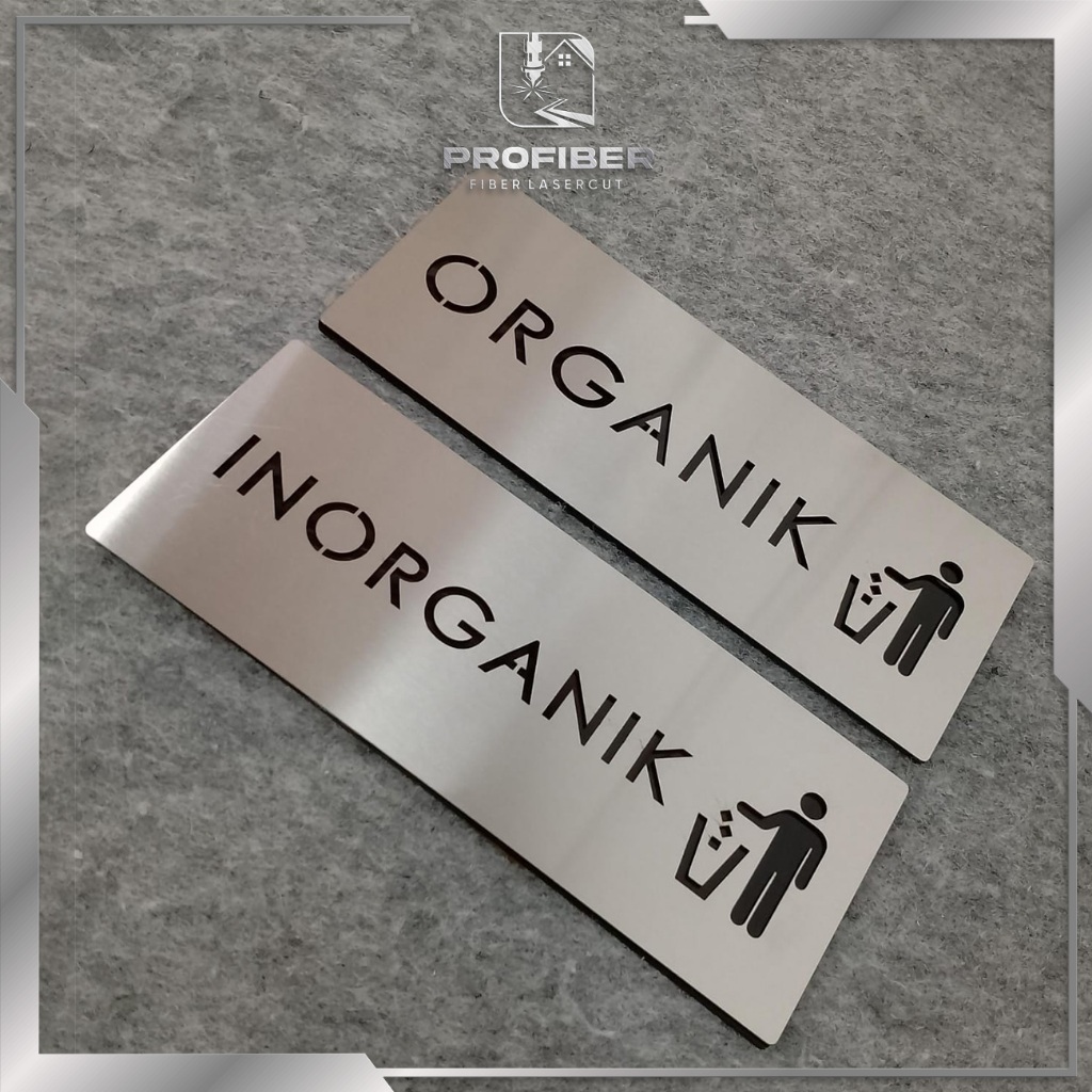 Jual Custom Signage Tanda Plat Stainless Laser Cutting | Shopee Indonesia