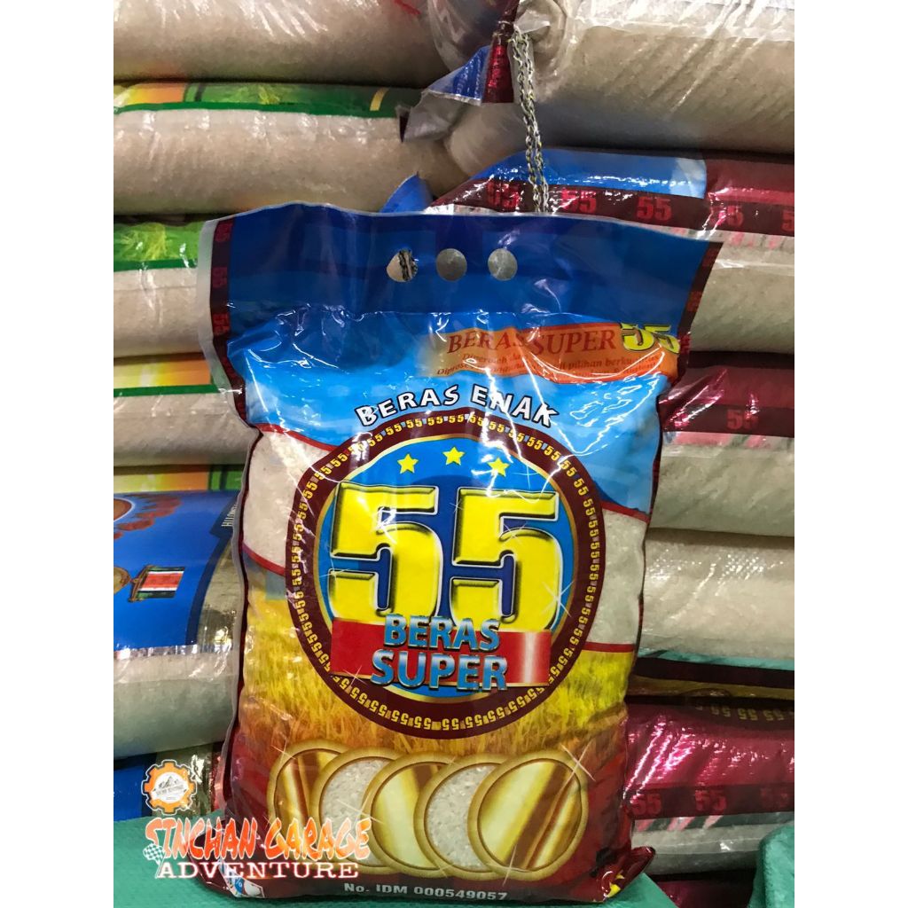 Jual beras super merk 55 beras enak 5kg | Shopee Indonesia