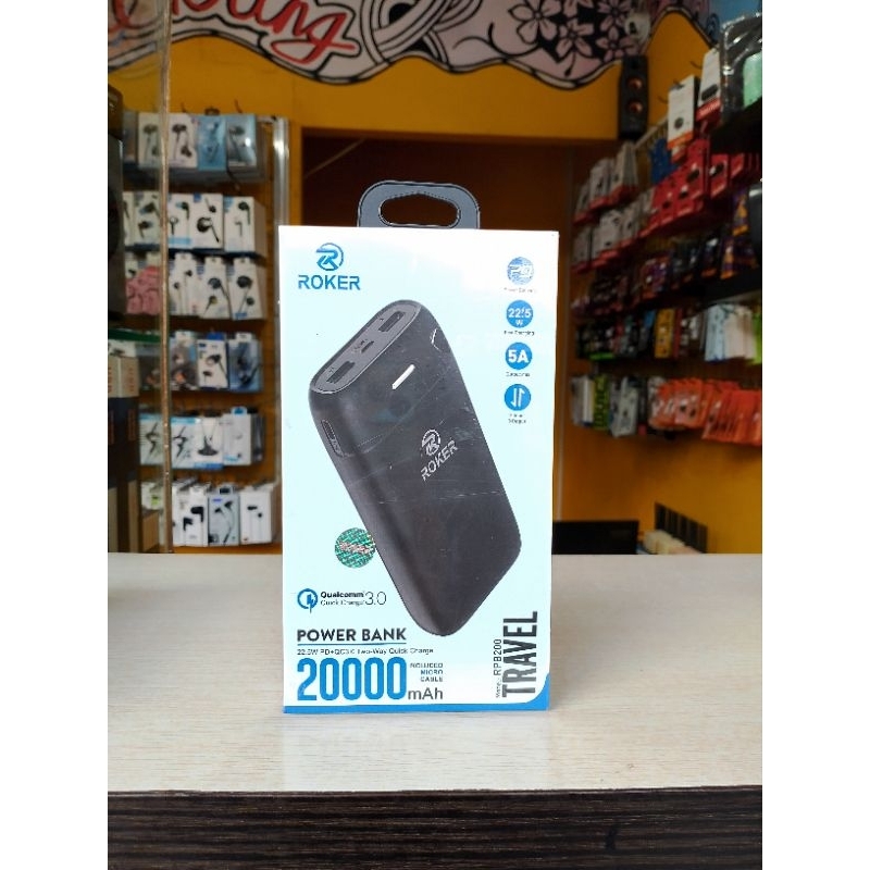 Jual Powerbank Roker Travel 20000mAh | Shopee Indonesia