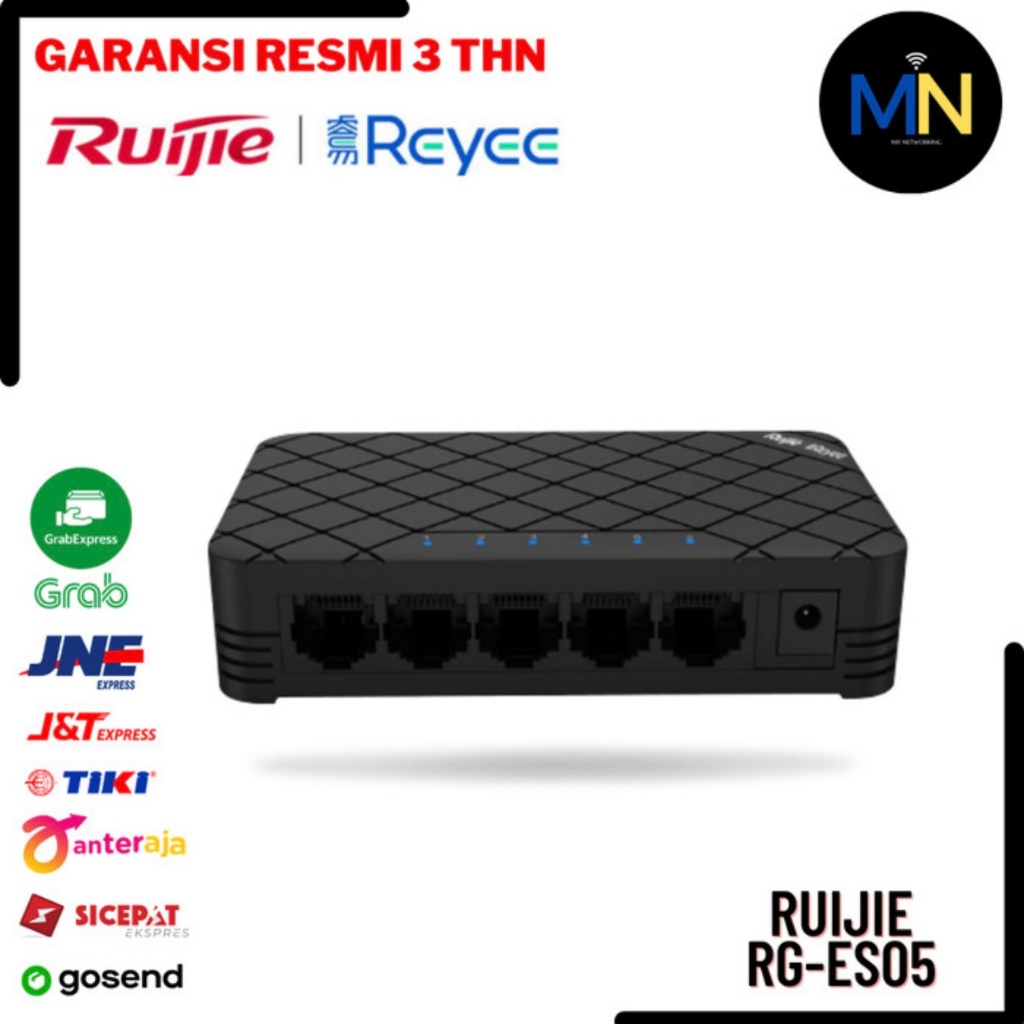 Jual RG-ES05 Ruijie Reyee 5 Port Fast Ethernet Unmanage Switch Plastic ...