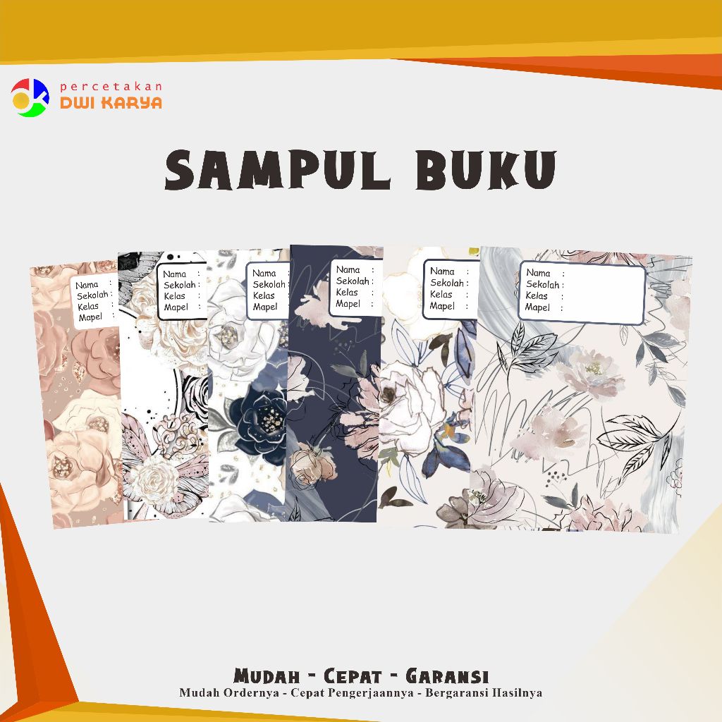 Jual Sampul Buku Flower Bisa Request Ukuran | Shopee Indonesia