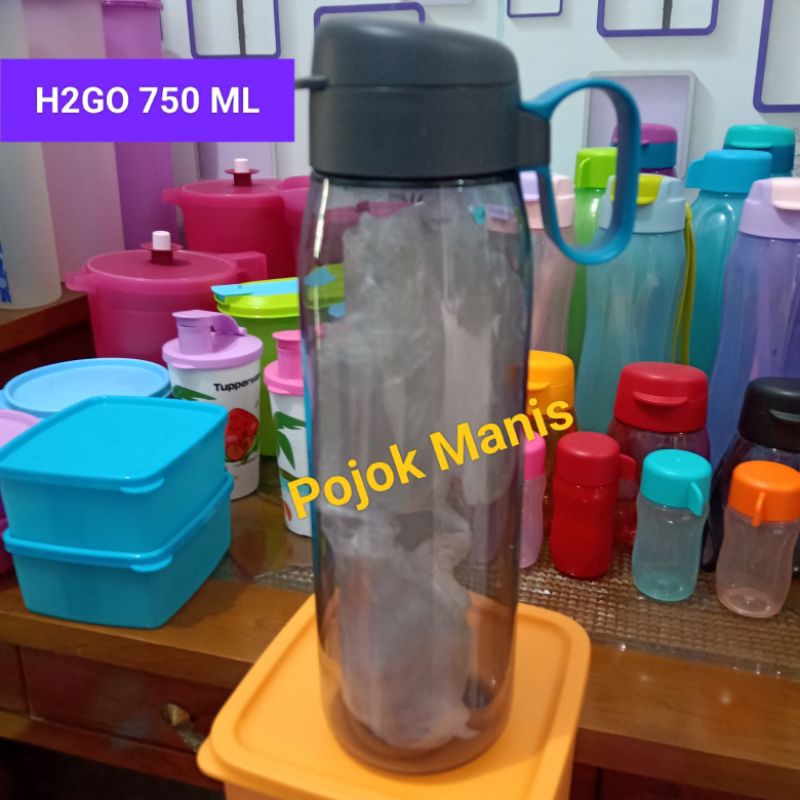 Jual Botol minum extreme h2go 750 ml tupperware hitam lama | Shopee Indonesia