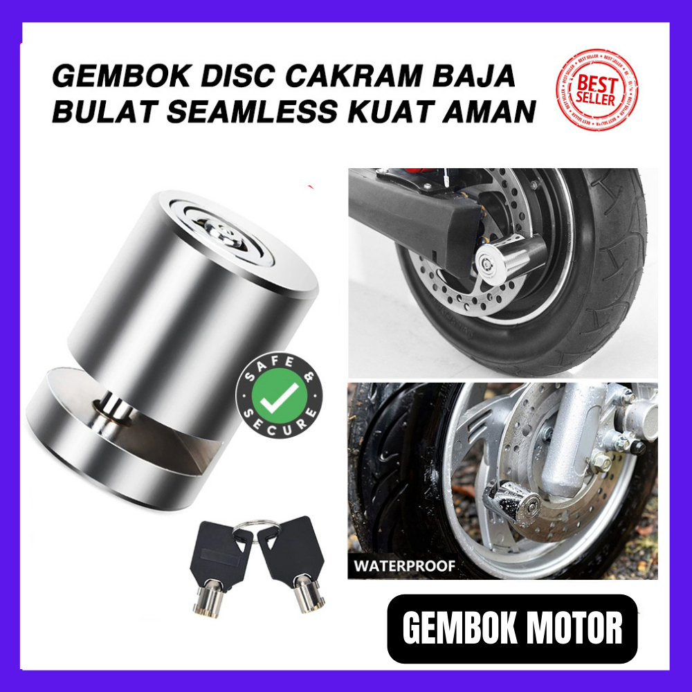Jual Gembok Sepeda Motor Cakram Moped Disc Brake Zinc Alloy Gembok ...