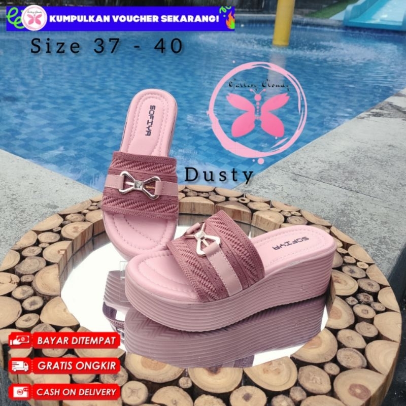 Jual SOFIYA IMPORT ORIGINAL - Sendal Wedges Wanita 7cm // SANDAL WANITA ...